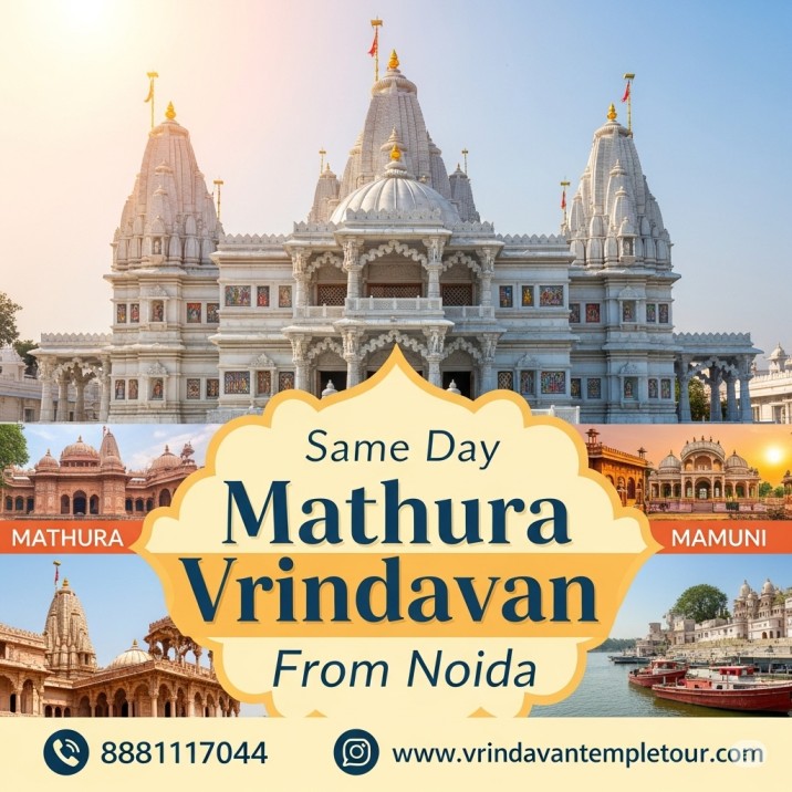 Same Day Mathura Vrindavan Tour From Noida By Taxi & Cab