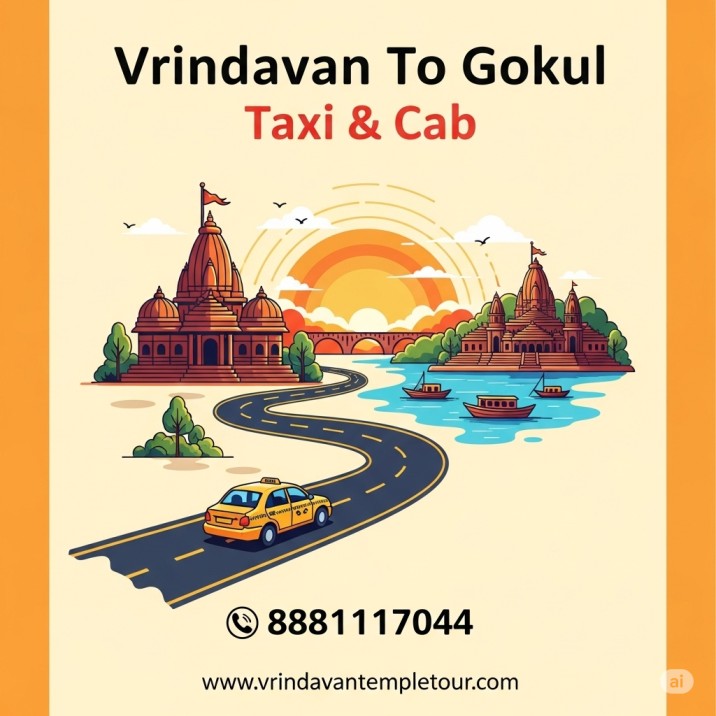 Vrindavan To Gokul Taxi & Cab | Fare | Distance
